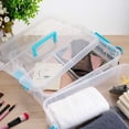2 Layer Stack & Carry Box, Plastic Multipurpose Portable Storage ...