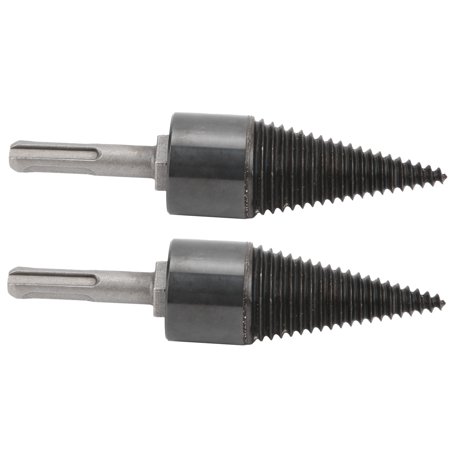 Spptty Firewood ,2Pcs Twist Firewood Splitter Wood Cone Punch Drill Bit ...