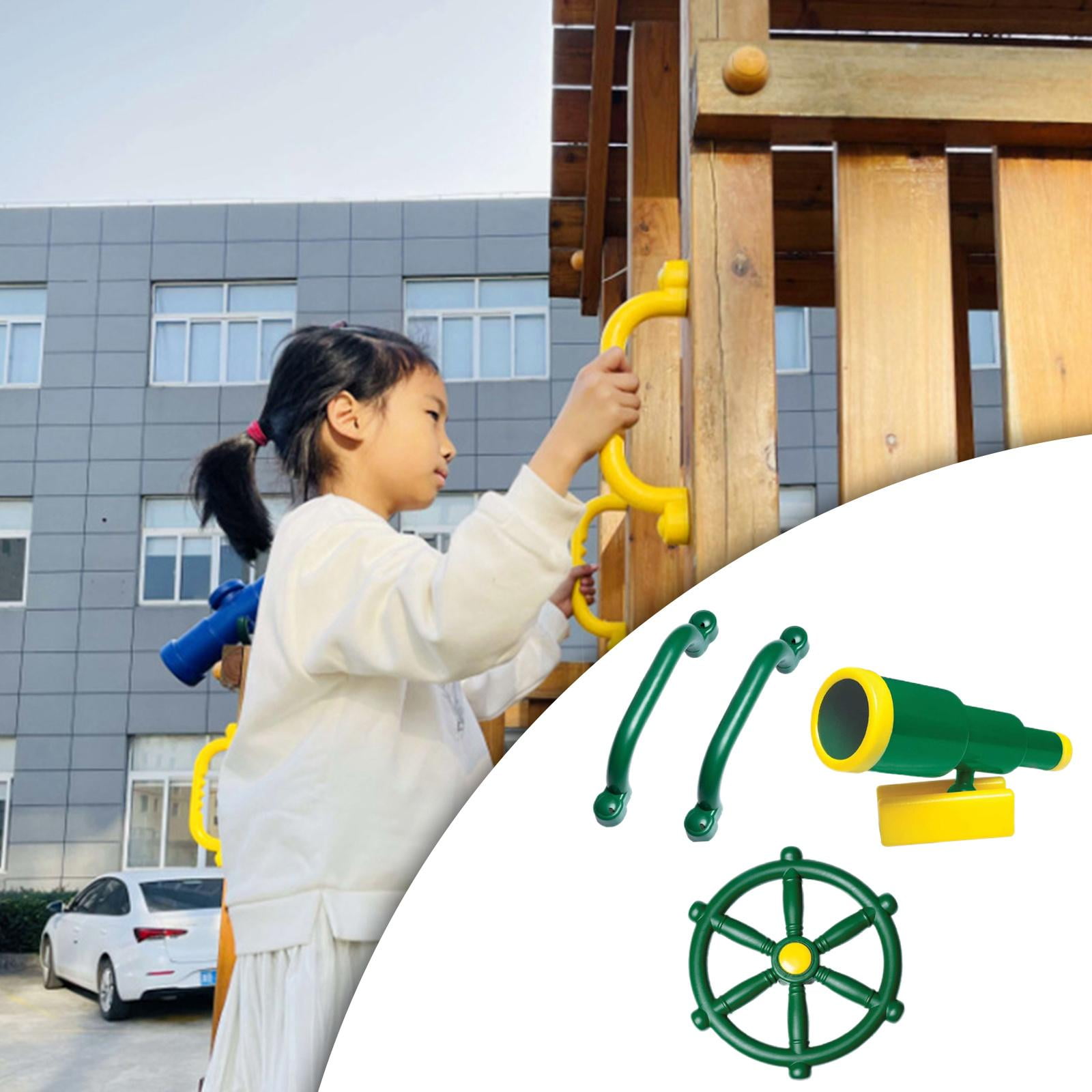 4x Playground Equipment Set,Kid Steering Handle Bars for Gym Treehouse ...