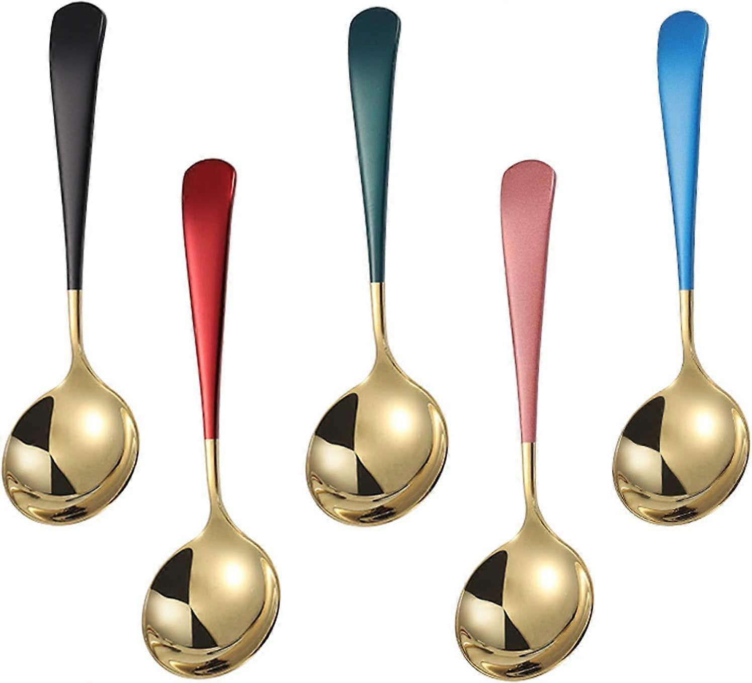 Cucharas de sopa de metal, cucharas de acero inoxidable para sopa ...