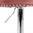 Adjustable Pink Swivel Bar Stools (25 - 33 Inches), Velvet Upholstered ...