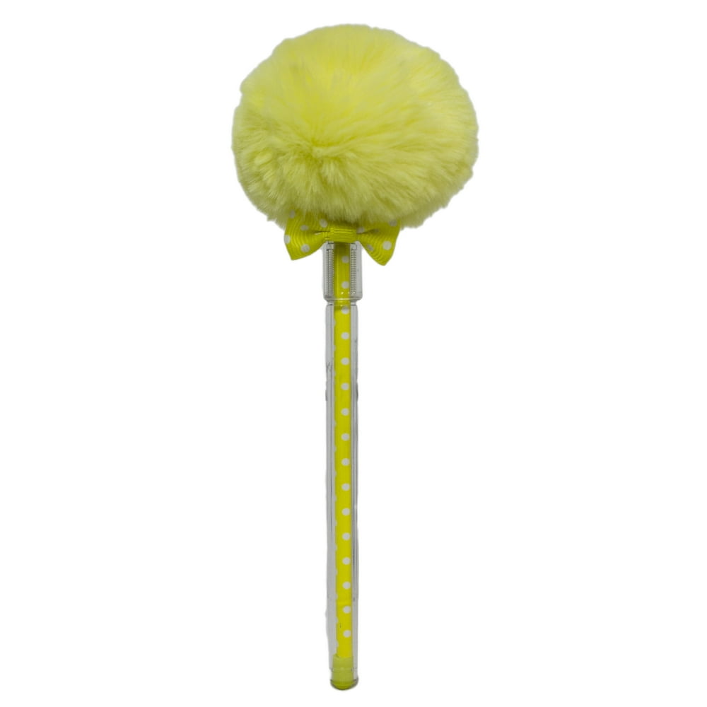 Puff Party Fluffy Ball Pen - A Ball Point Pen With Fluffy Top (Yellow ...