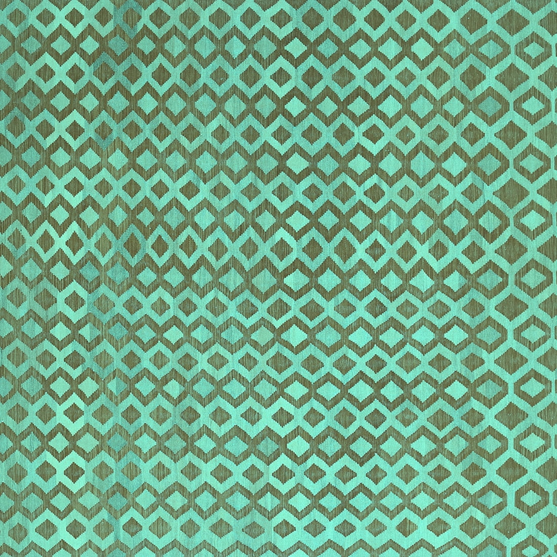 Ahgly Company Indoor Square Abstract Turquoise Blue Contemporary Area ...