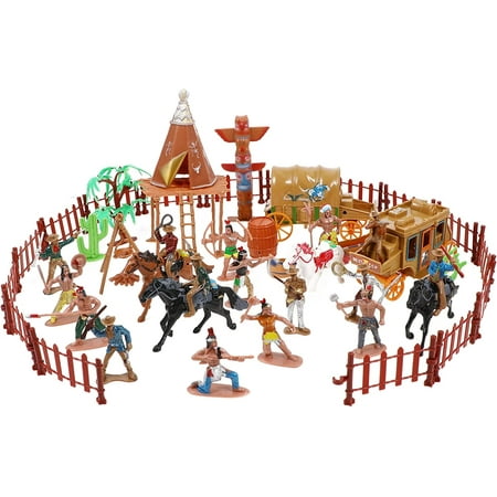 Cowboys and Indians Toys Wild West Cowboys and Indians Plastic Figures ...