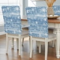 Blue Coastal Chair Back Covers Set of 6 Starfish Shell Summer Beach ...