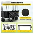Collapsible Garden Cart Wagon with Canopy - Extra Large Folding Utility ...