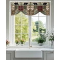 Animal Patchwork Tie Up Valances Curtain, Forest Farmhouse Bear Deer ...