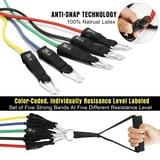 XPRT Fitness 11 PCS Resistance Tube Workout Bands Set -Fitness Strength ...