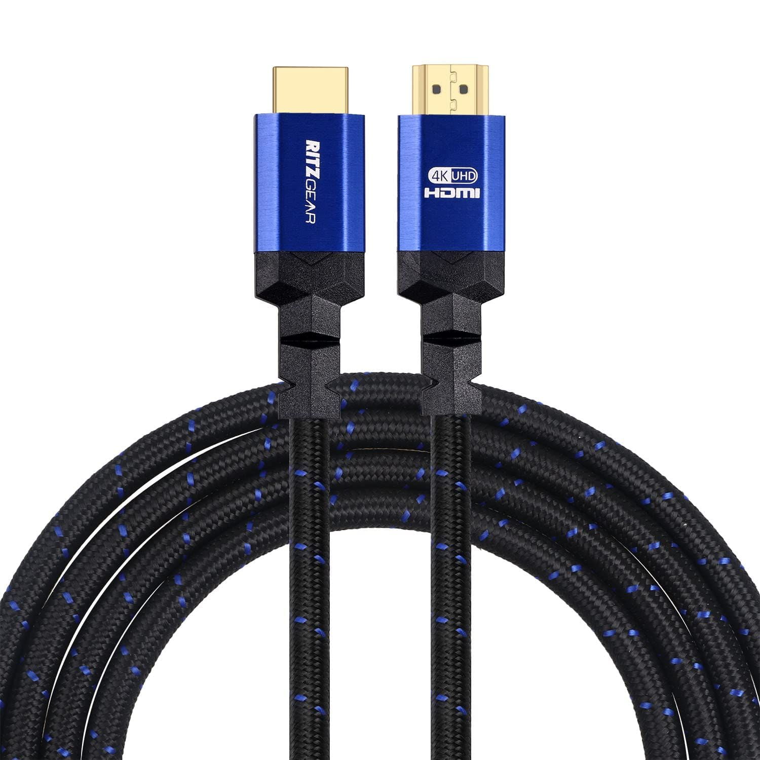 RitzGear 20 ft. 4K HDMI Cable, High Speed 18 Gbps HDMI to HDMI Cable, 2 ...