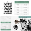 Black Palm Tree Tie Up Curtains for Window, Thermal Insulated Balloon ...