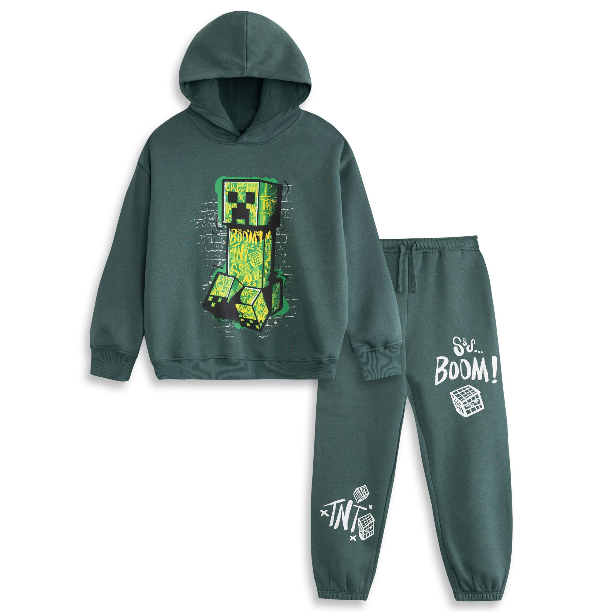 Click here for Minecraft Boys Green Sweatshirt And Joggers Set prices