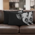 Black Pig Lumbar Pillow Covers 12 x 20 Inch Pillow Covers Set of 4 ...