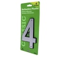 HY-KO 4" Reflective Plastic Modern Number 4 - Walmart.com
