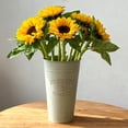 Farmhouse Decorative Flower Bucket Galvanized Metal Vases for Flowers ...
