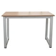 Zimtown Wood Study Table, Laptop Desk, Modern Computer Table, Oak Color ...