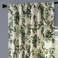 Indonesian Green Printed Cotton Twill Curtain (1 Panel), Indonesian ...