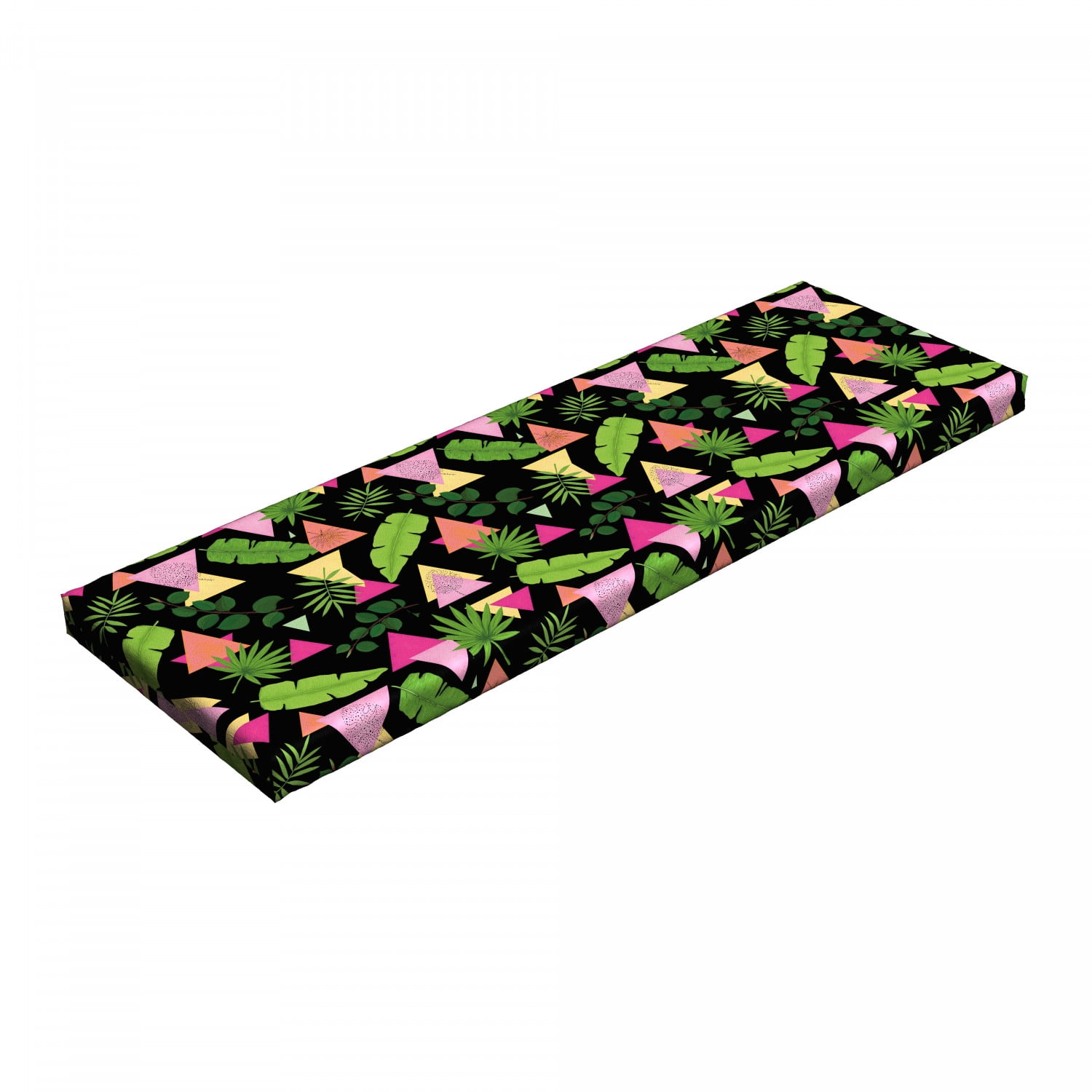 Tropical Bench Pad, Modern Pattern with Exotic Jungle Leaves and ...