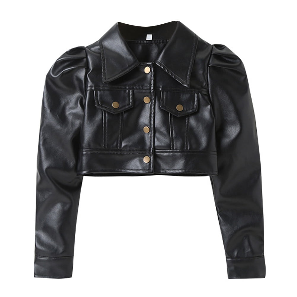 Girls Black Leather Jacket