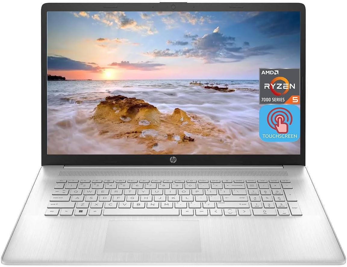 HP 2023 Newest 17 Laptop, 17.3" HD+ Touchscreen Display, AMD Ryzen 5 ...