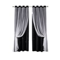 Double Layer Star Lace Blackout Curtains 2-in-1 Sheer Star Pattern with ...