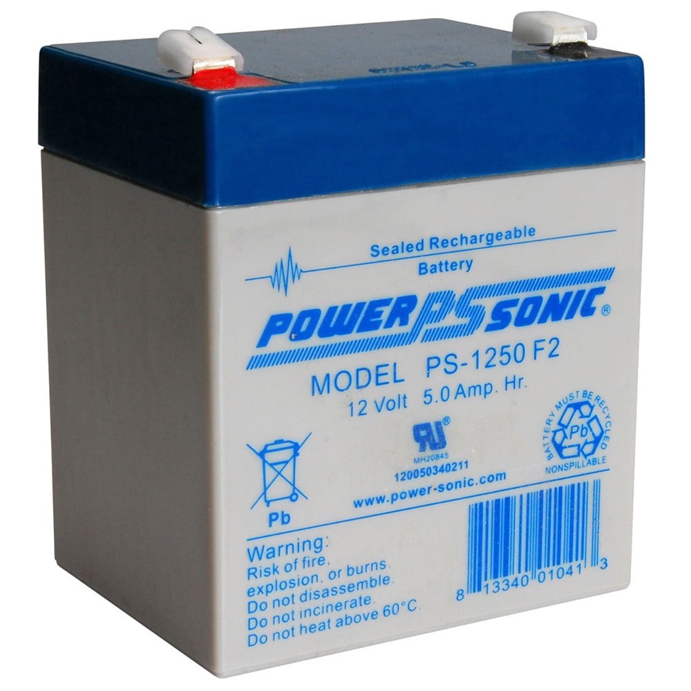 UB1250 Compatible Sealed Lead Acid Battery 12V 5AH w/ F2 Terminal ...