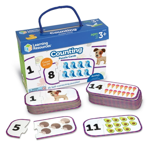 Learning Resources Counting Puzzle Cards, Kindergarten Readniness, Self ...