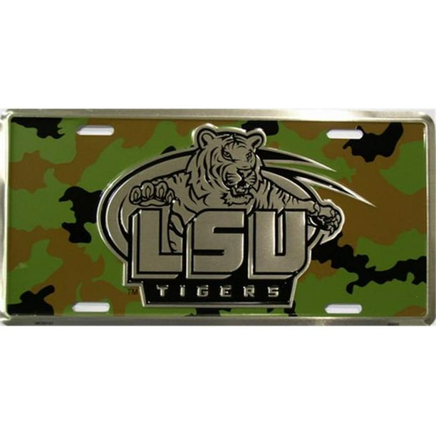 lp - 1011 LSU Louisiana State Camoflage Camo Chrome License Plates ...