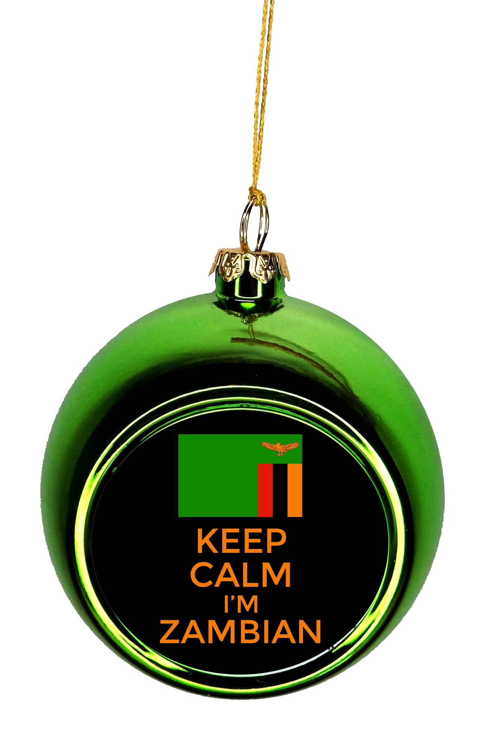 Keep Calm I m Zambian Flag Zambia Ornaments Green Bauble Christmas keep-calm-i-m-zambian-flag-zambia-ornaments-green-bauble-christmas
