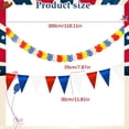 4th of July Triangle Pennant Banner, Cosmug Patriotic Hanging Garland ...