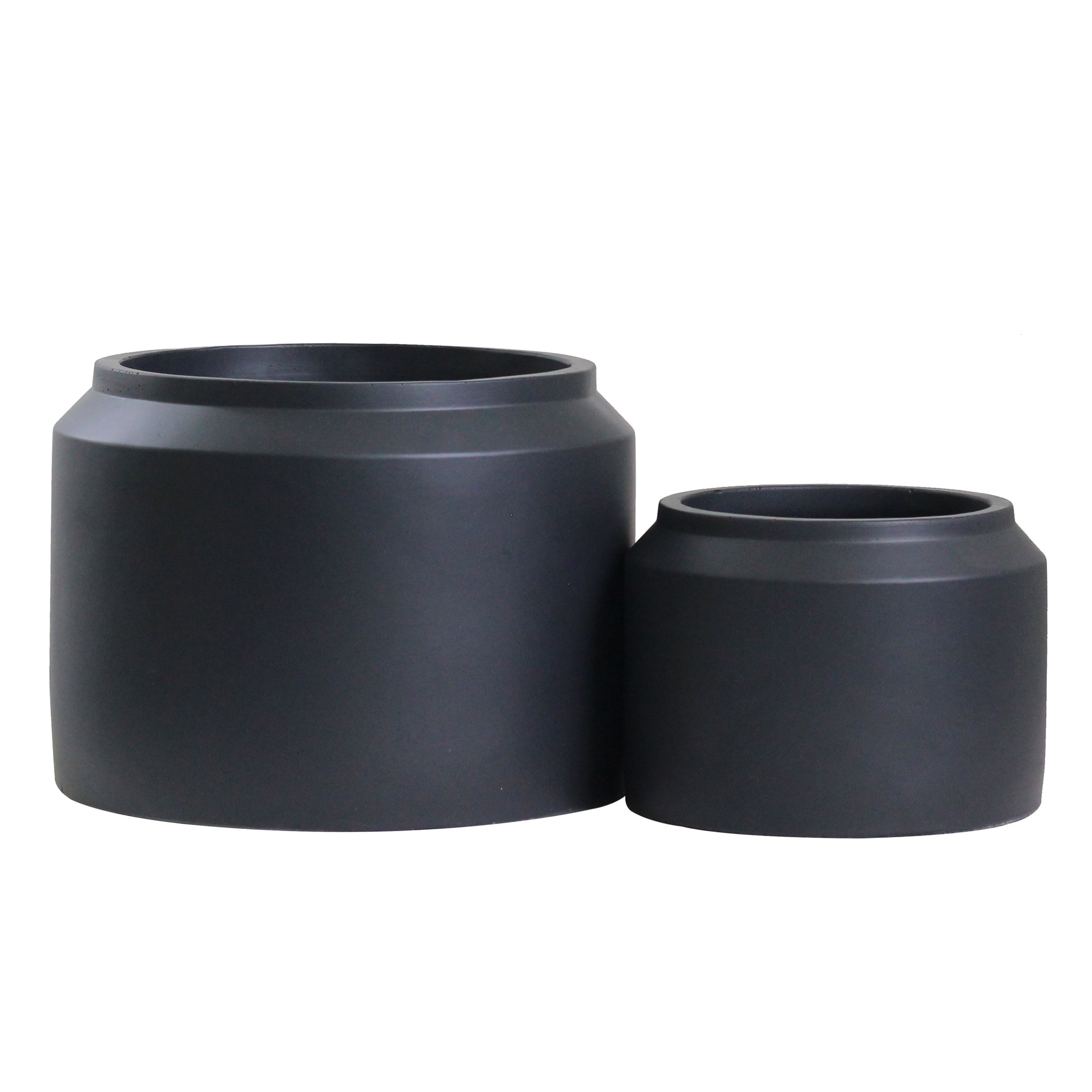 Porto Plant Pots - Matt Black Ceramic Jar Design Plant Pots Indoor ...