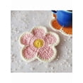 Dark Green 2Pcs Handmade Crochet Flower Coaster Set, Heat-Resistant ...