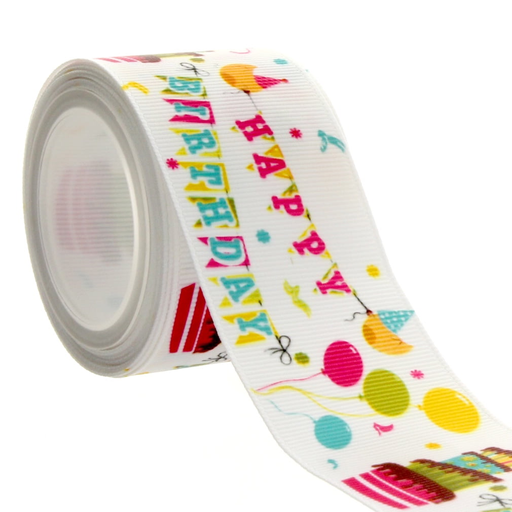 1.5" Happy Birthday Grosgrain Ribbon 5yd - Walmart.com