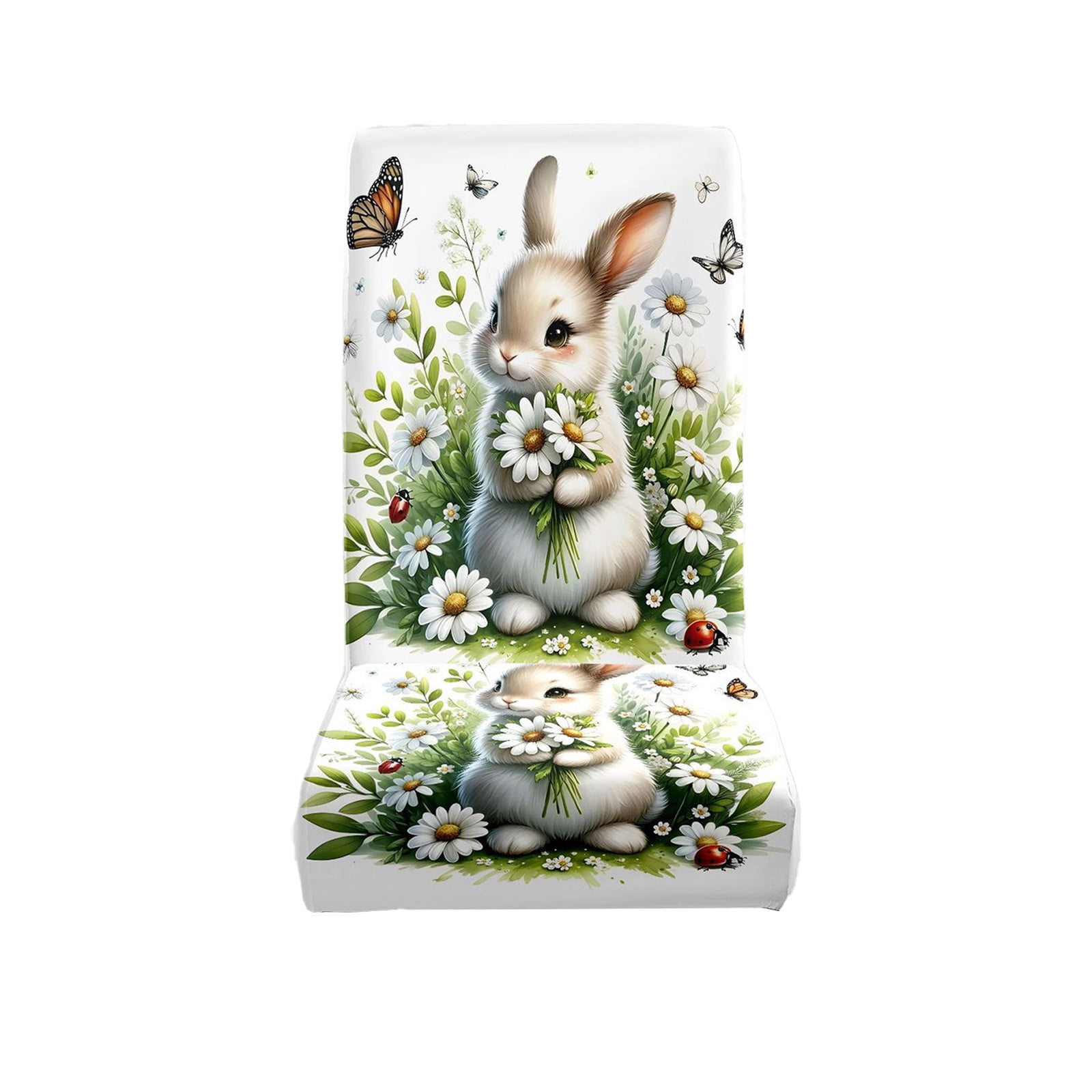 Click here for Cheapark Plush Easter Bunny Chair Covers Set For D... prices