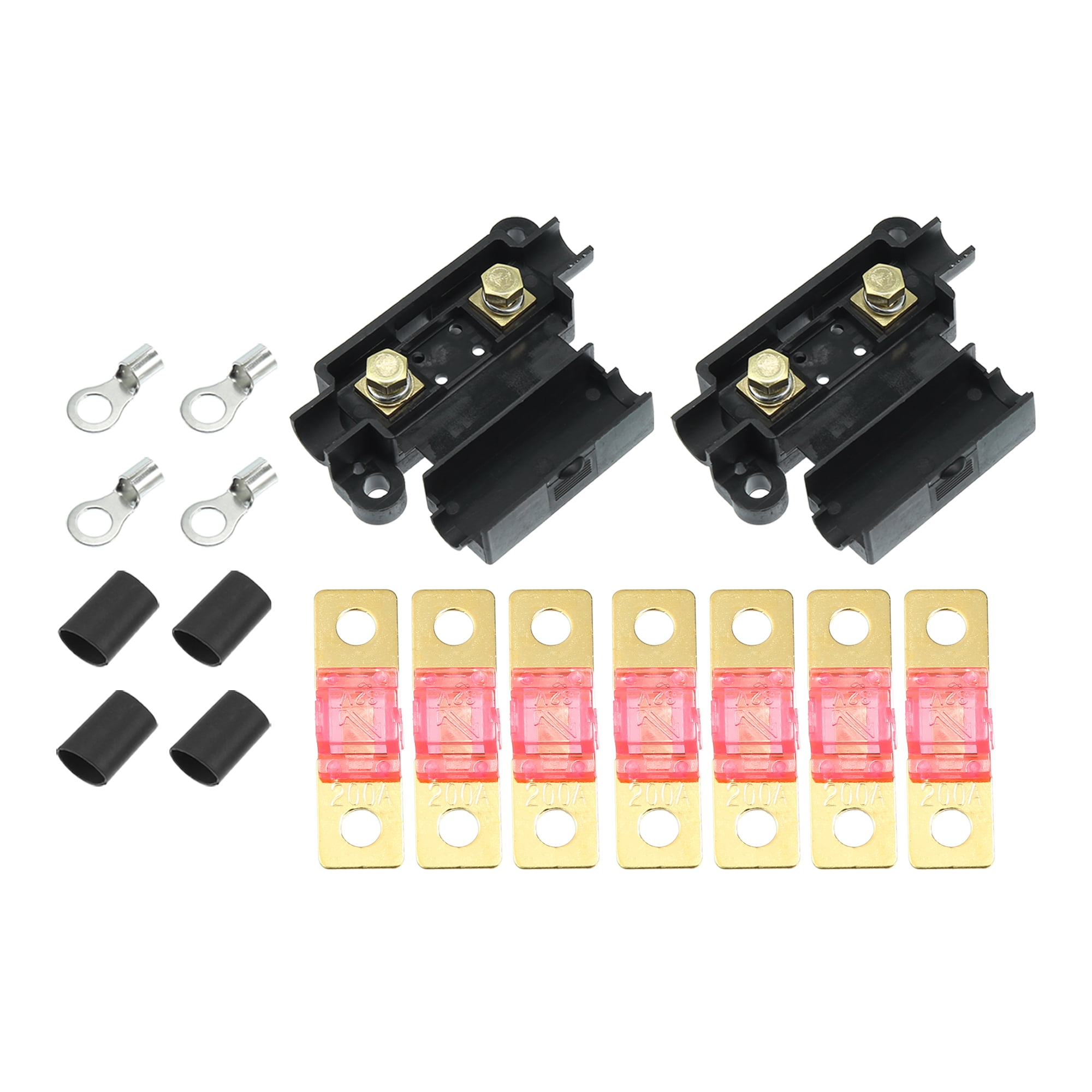 200A Fuse Kit 2 x ANS Holder 7 x 200 AMP Fuses Dual Battery Charger 1 ...