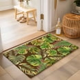 Abstract Olive Monstera Tropical Leaves Rectangle Rug 2'x3' Green ...