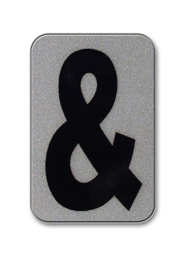 2Pack Reflective Peel & Stick Vinyl Numbers/ Letters/ Symbols (4 inch ...