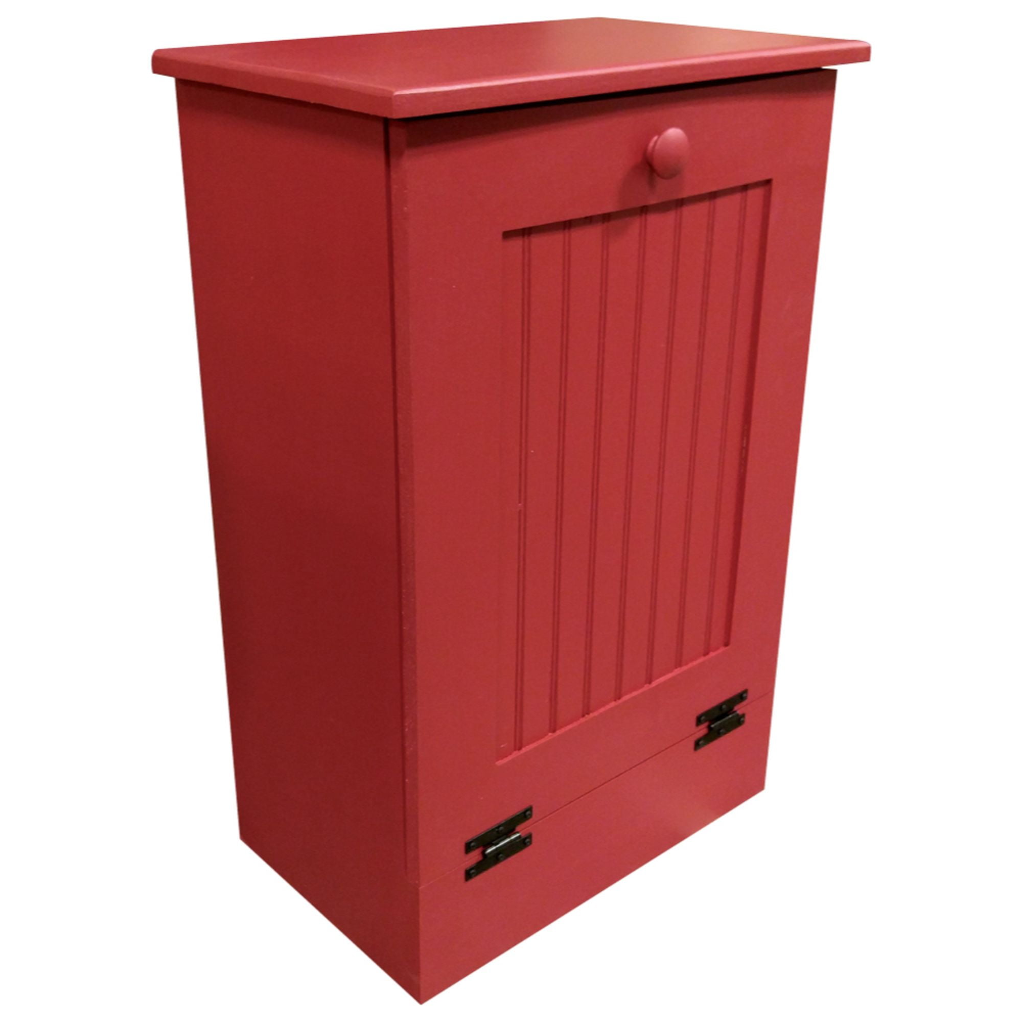 Contemporary Home Living 30.25" Red Tilt Out Solid-Finished Trash Bin ...