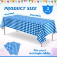 3 Pcs Green Checkered Disposable Plastic Tablecloth Set, Gingham and ...