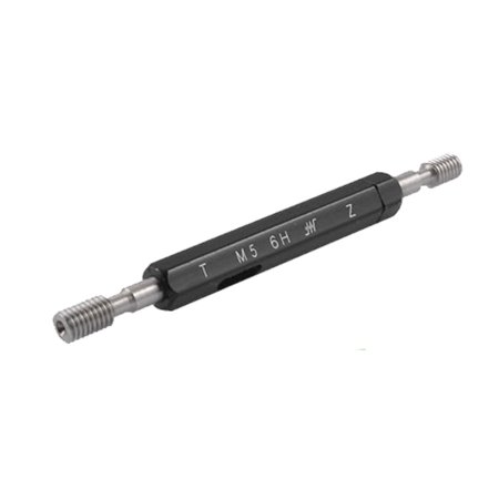 M5 x 0.8mm Pitch 6H Steel Go/No Go Thread Gage Gauge Silver Tone Black ...