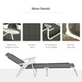 Outsunny Folding Chaise Lounge 4-Position Adjustable Lounge Chair, Gray ...