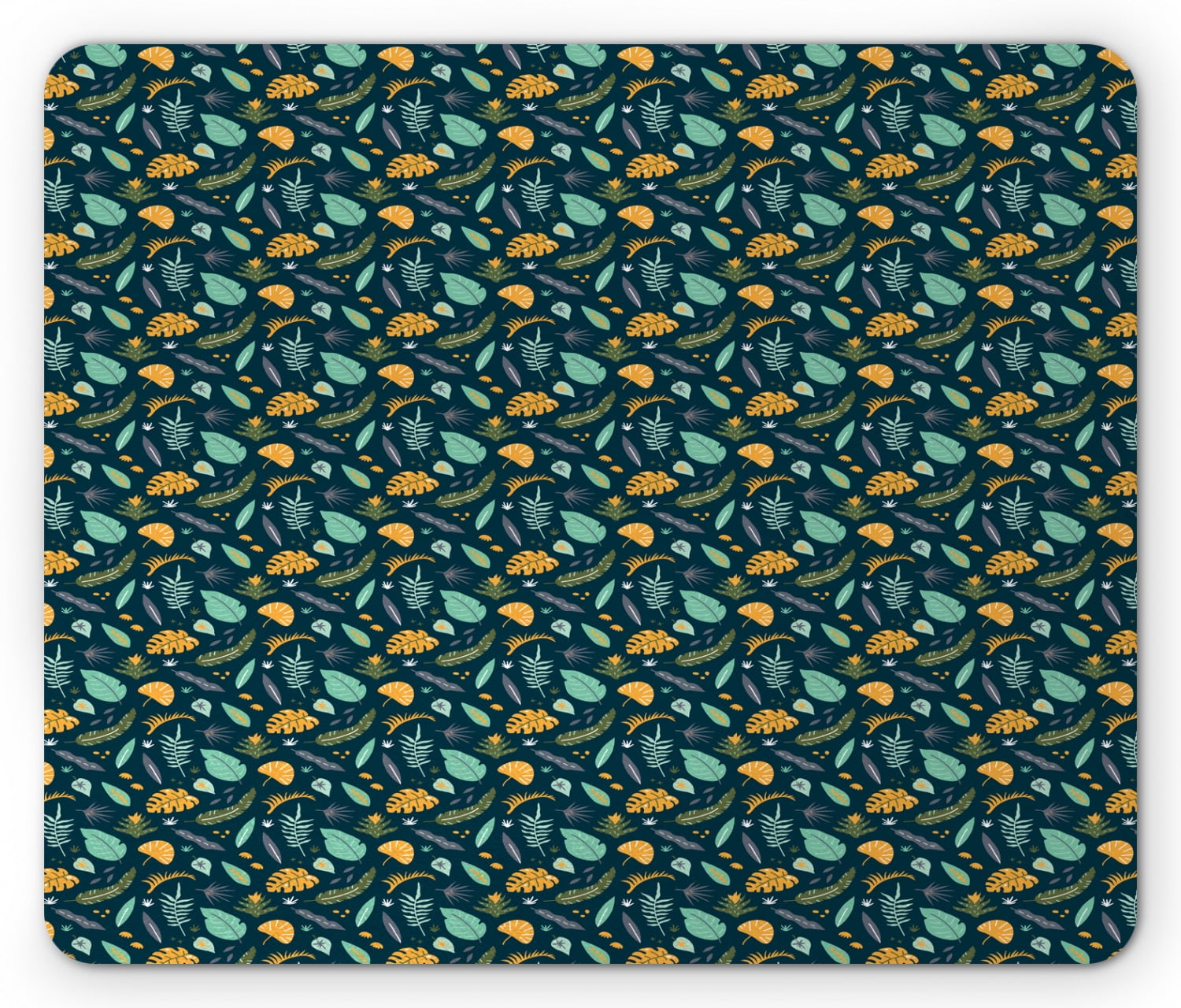 Leaves Mouse Pad, Tropical Plants Monstera Fern Palm Tree Foliage ...