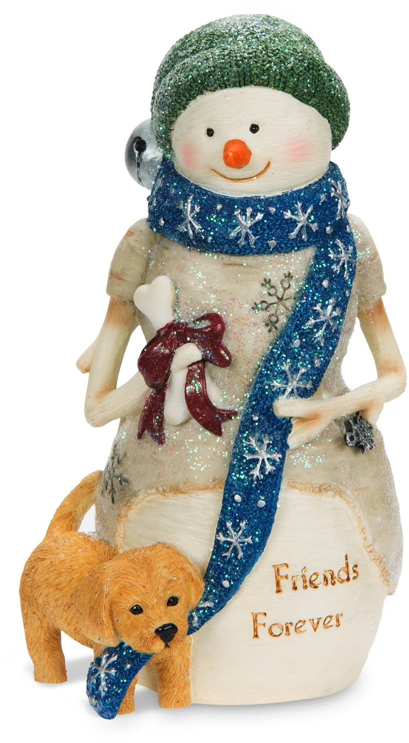 The Birchhearts - Friends Forever Snowman Figurine with Puppy 4.5 Inch ...