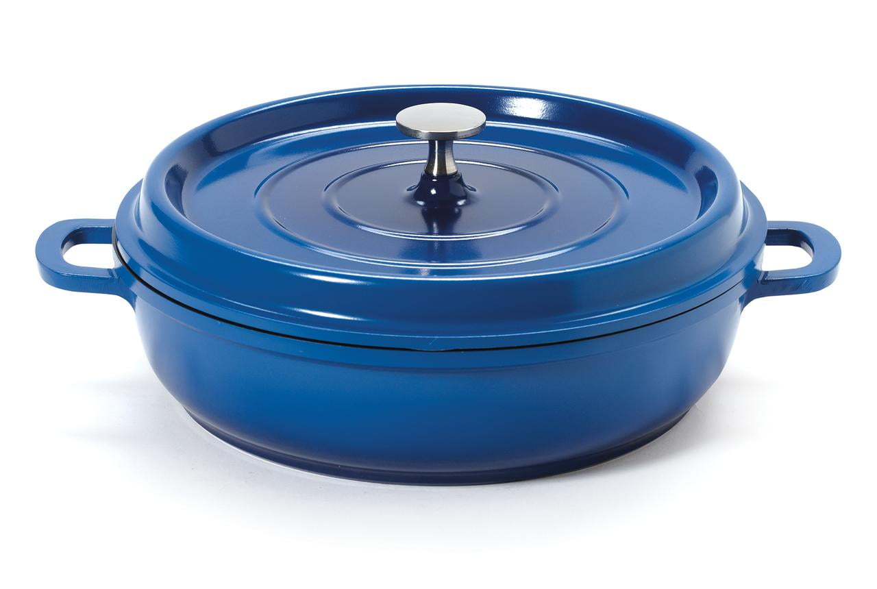 Heiss® Energy-Efficient Cast Aluminum Braiser Pan / Casserole Dish, 3 ...