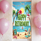Colorful Theme Retirement Banner Tropical Design Outdoor Celebration ...