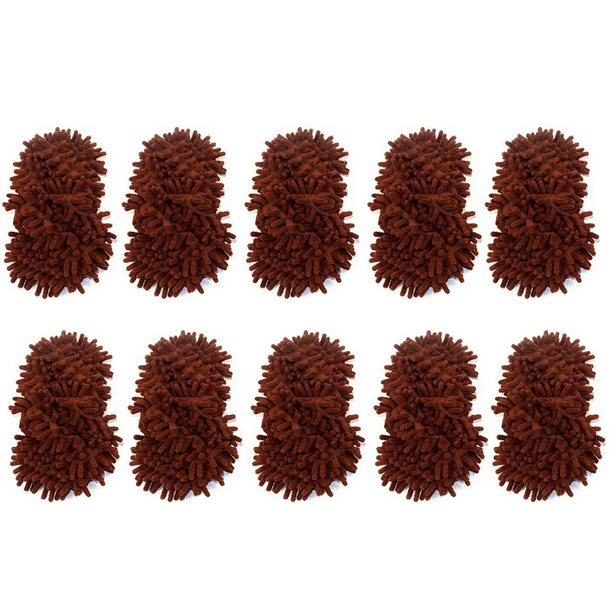 10PCS 5 Pairs Duster Mop Slippers Shoes Cover, Multi Function Chenille ...