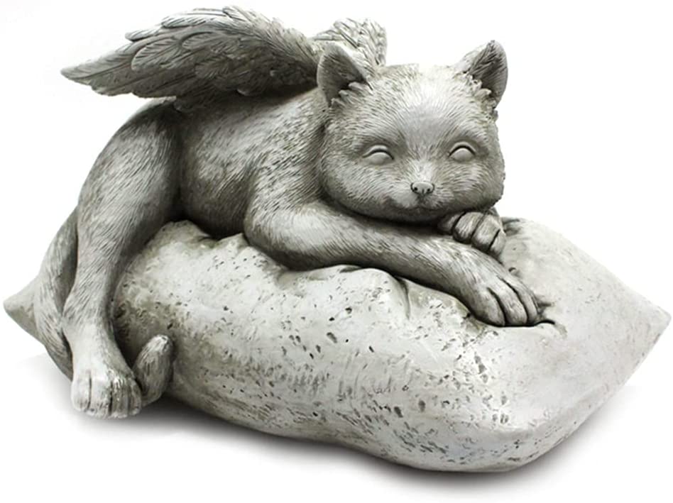 Roman Garden Dog Cat with Wings Garden Statue Garden Collection Resin ...