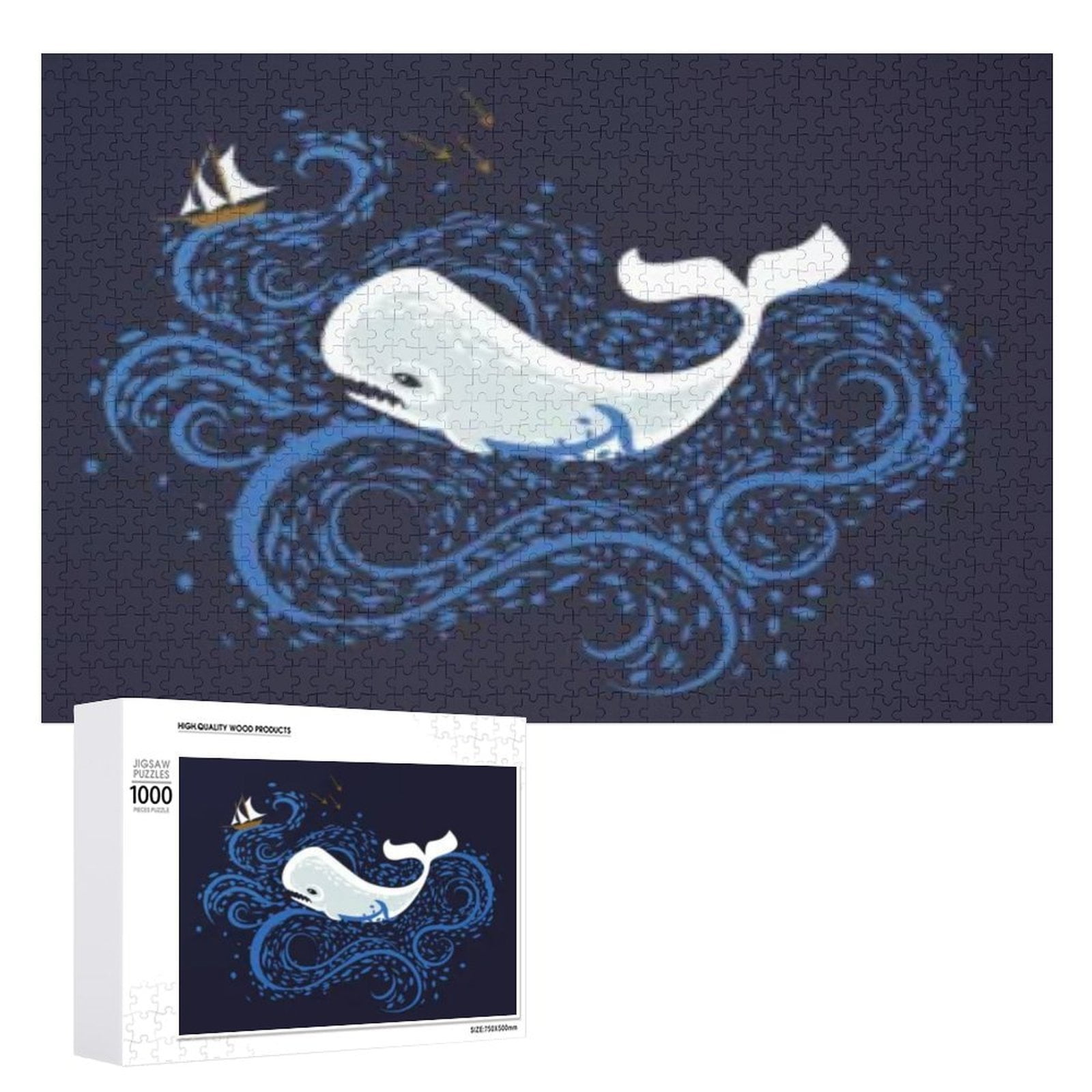 Great White Whale Puzzle Jigsaw 1000 pieces,Jigsaw Puzzle Games for ...