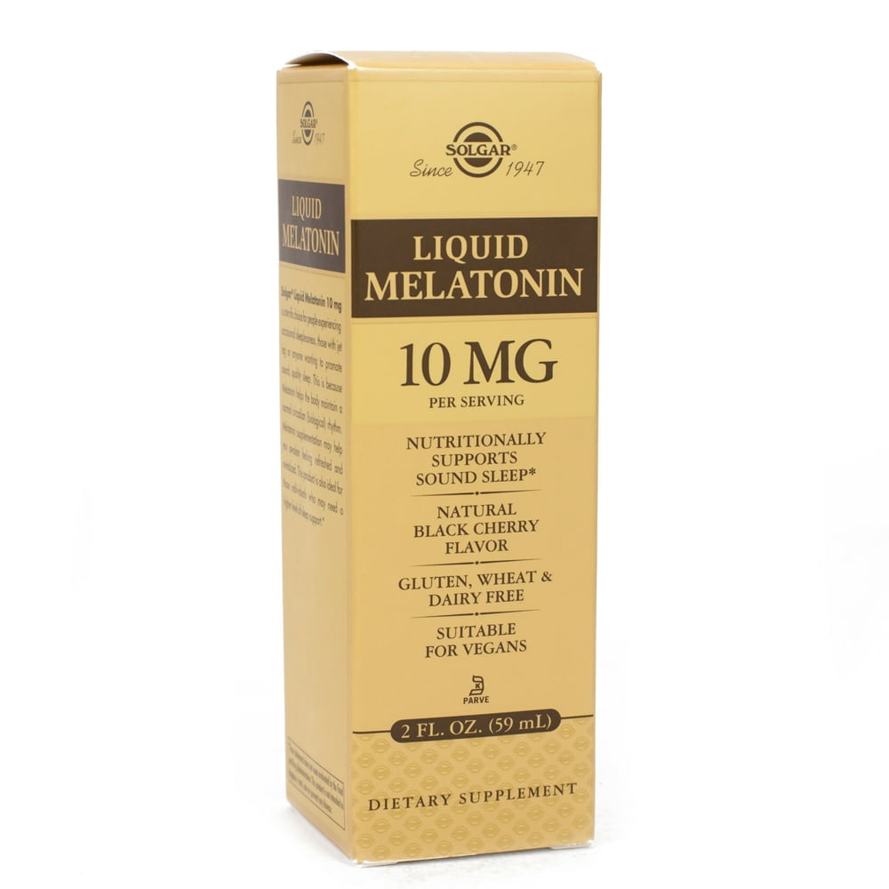 Solgar Liquid Melatonin Sleep Supplement, 10mg, 2 Oz - Walmart.com ...