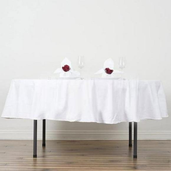 Round White Tablecloth