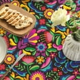 Mexico Tablecloth 60x60 Inch Round, Cinco De Mayo Fiesta Washable Table ...